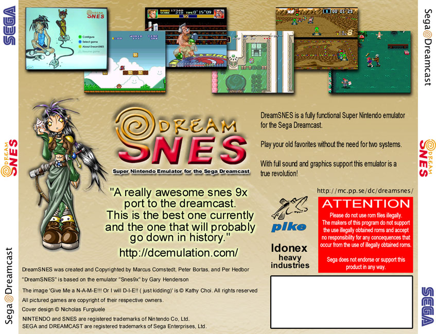 Sega Dreamcast Emulators Game Covers Box Scans Box Art CD Labels Cart ...