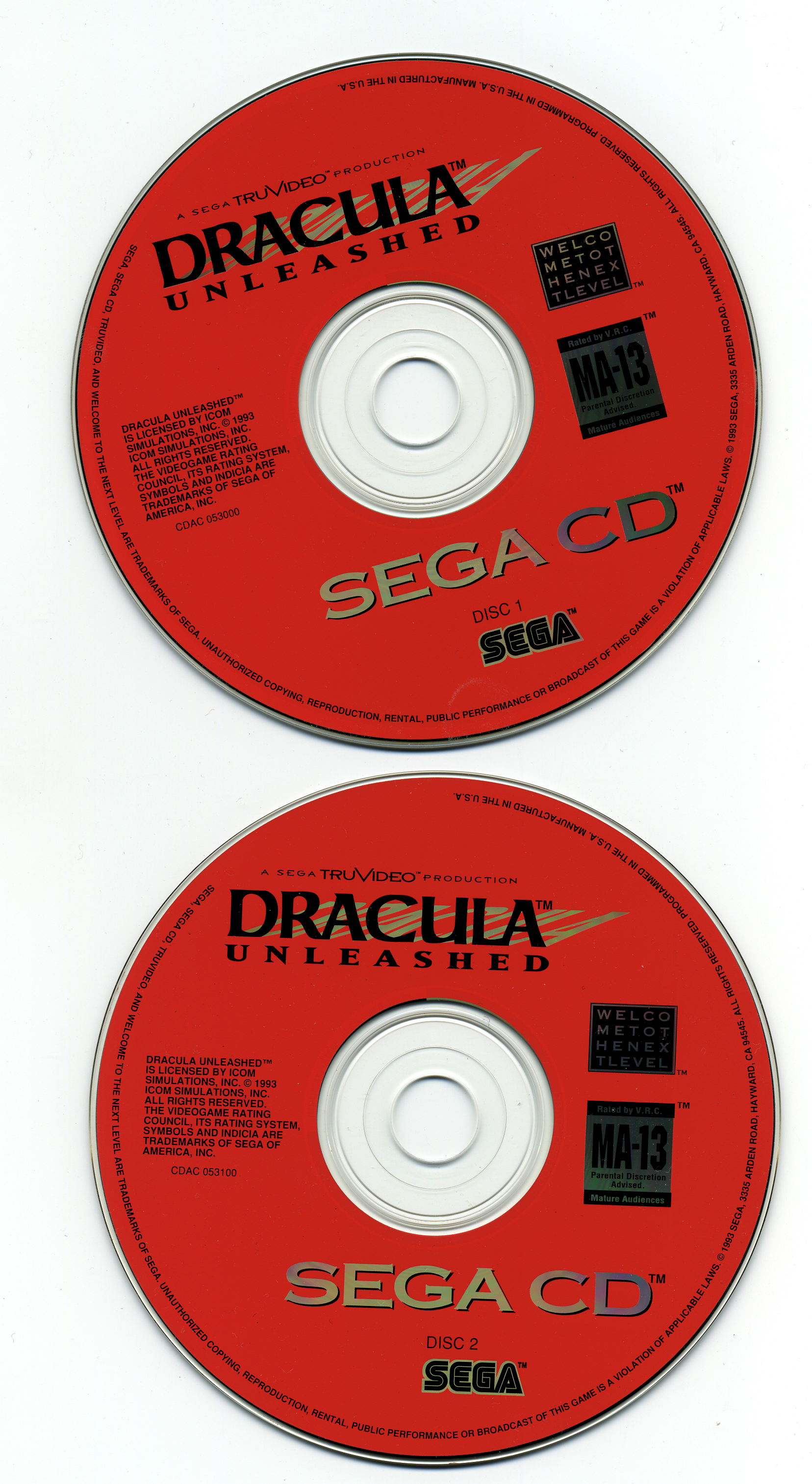 Sega Mega CD Disc Scans d Game Covers Box Scans Box Art CD Labels Cart ...