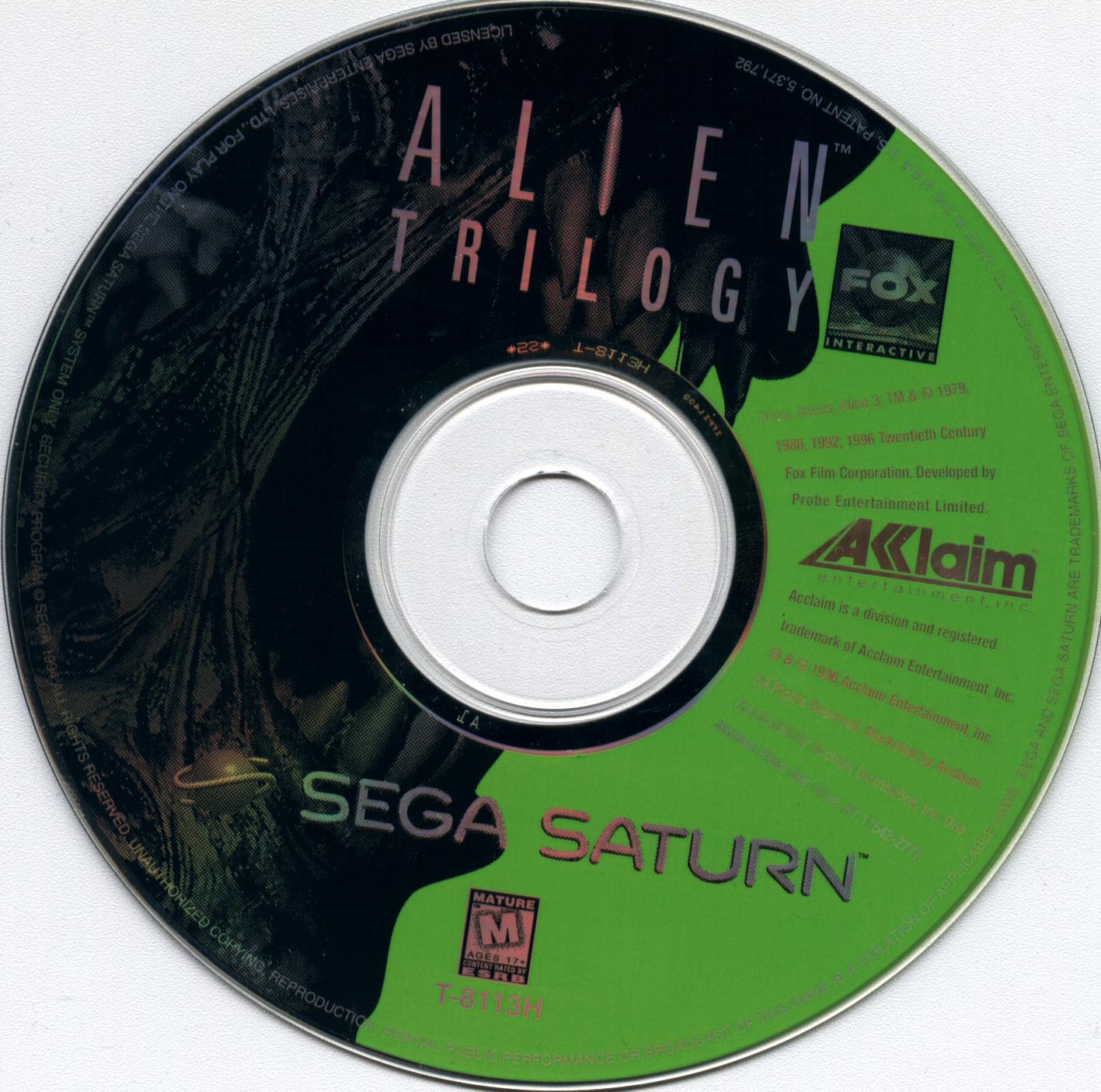 Sega Saturn A Alien Trilogy U Game Covers Box Scans Box Art CD Labels ...