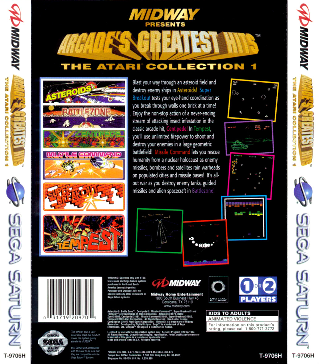 Sega Saturn A Arcades Greatest Hits U Game Covers Box Scans Box Art CD ...