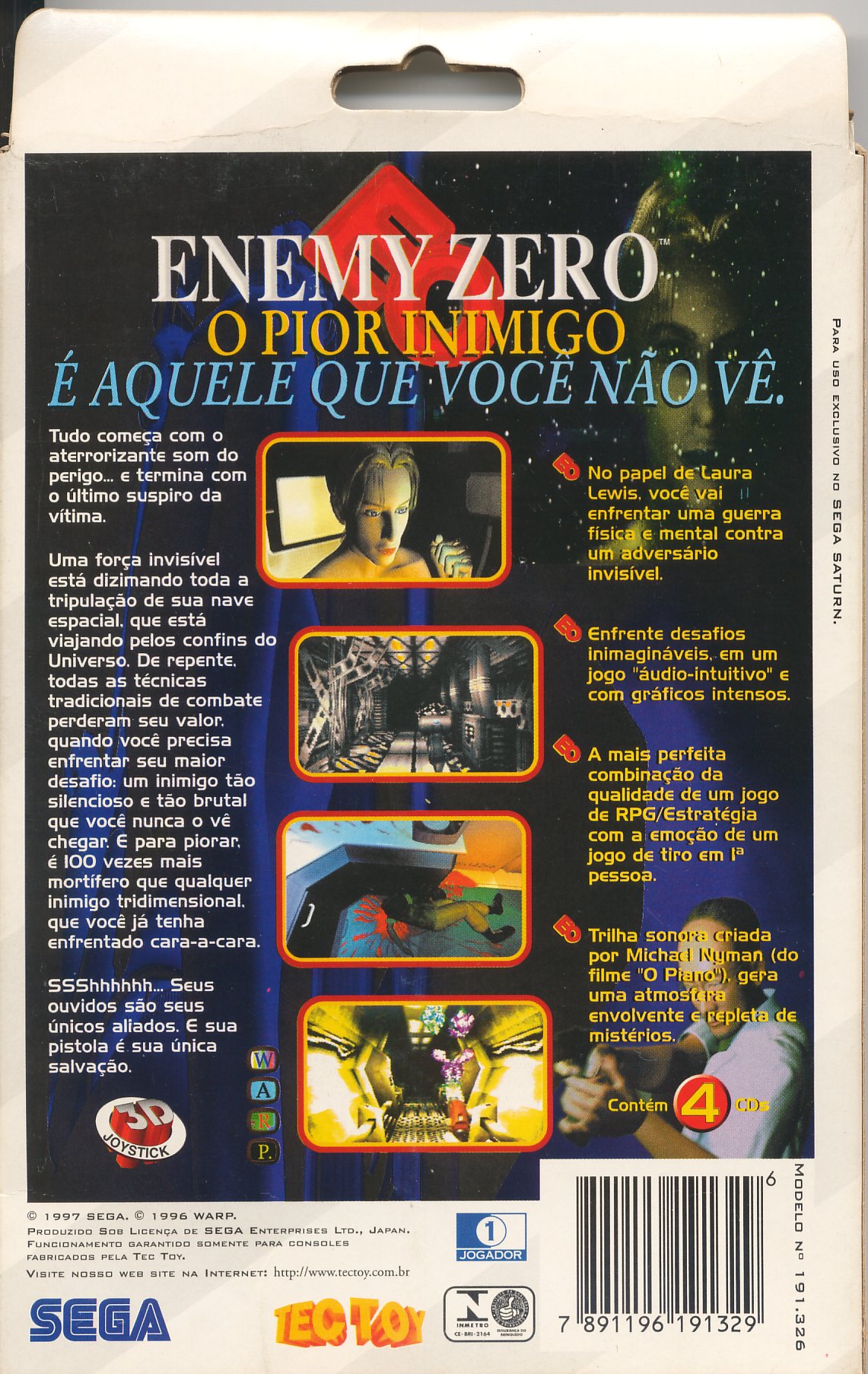 Sega Saturn E Enemy Zero B Game Covers Box Scans Box Art CD Labels Cart ...