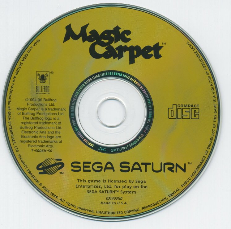 Sega Saturn M Magic Carpet E Game Covers Box Scans Box Art CD Labels ...