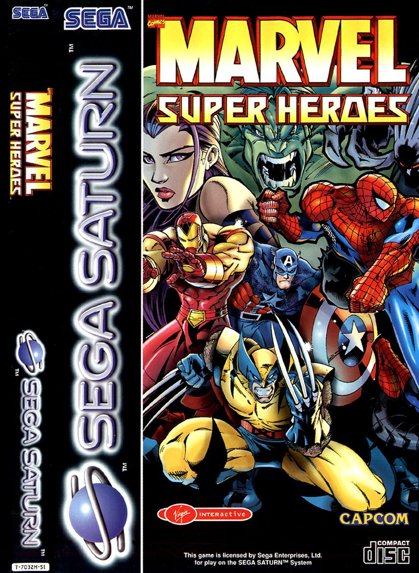 Sega Saturn M Marvel Super Heroes E Game Covers Box Scans Box Art CD ...