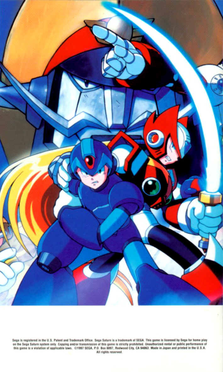 Sega Saturn M Megaman X4 U Game Covers Box Scans Box Art CD Labels Cart ...