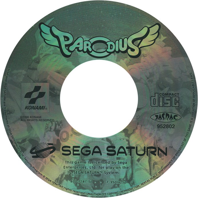 Sega Saturn P Parodius E Game Covers Box Scans Box Art CD Labels Cart ...