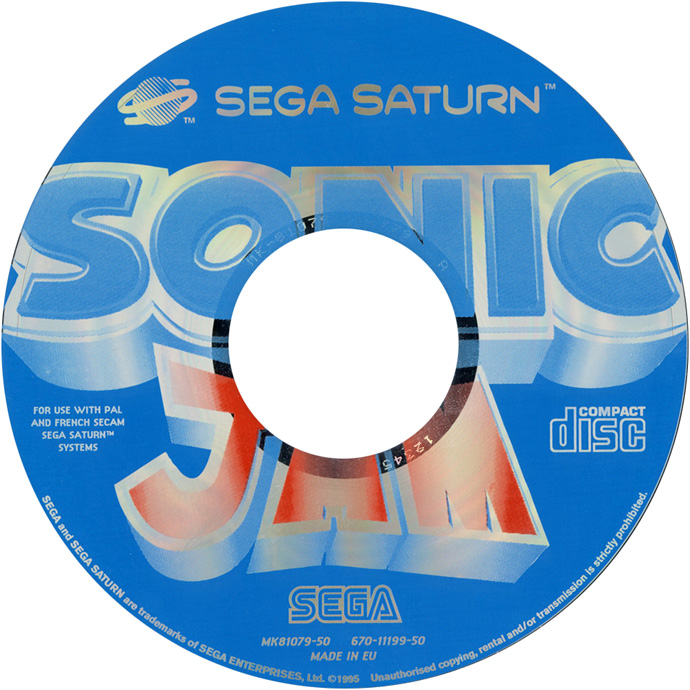 Sega Saturn S Sonic Jam E Game Covers Box Scans Box Art CD Labels Cart ...