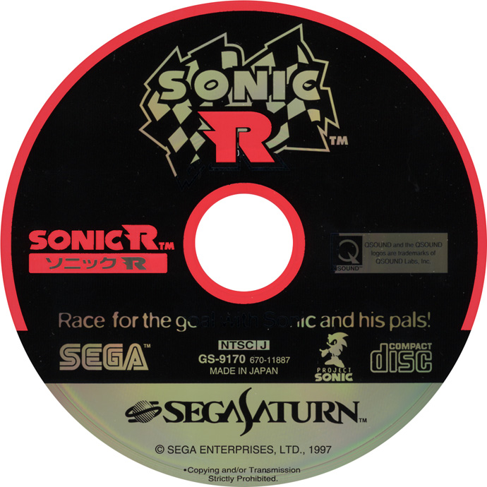 Sega Saturn S Sonic R J Game Covers Box Scans Box Art CD Labels Cart Labels