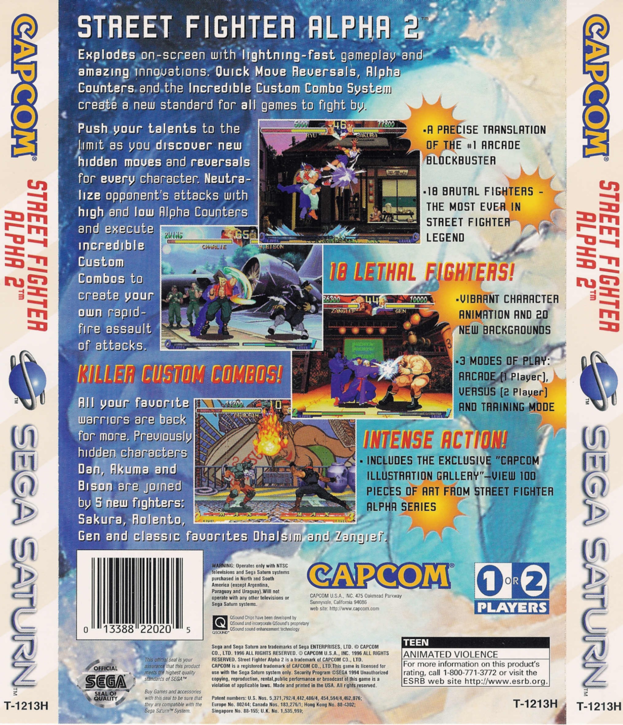 Sega Saturn S Street Fighter Alpha 2 U Game Covers Box Scans Box Art CD ...