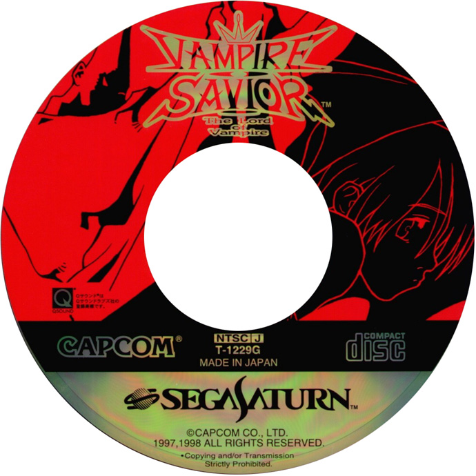 Sega Saturn V Vampire Savior J Game Covers Box Scans Box Art CD Labels ...