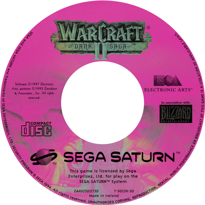 Sega Saturn W Warcraft 2 E Game Covers Box Scans Box Art CD Labels Cart ...